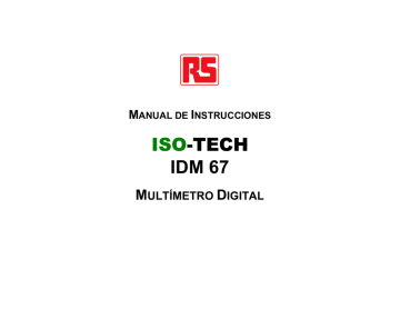 RS ISO-TECH IDM 67 Manual de usuario | Manualzz