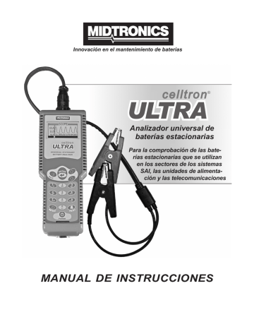 Analizador universal de baterías Celltron ULTRA - Manual de ...