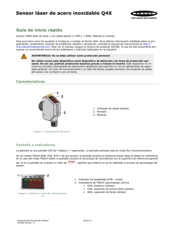 Banner Q4X Guía de inicio rápido | Manualzz