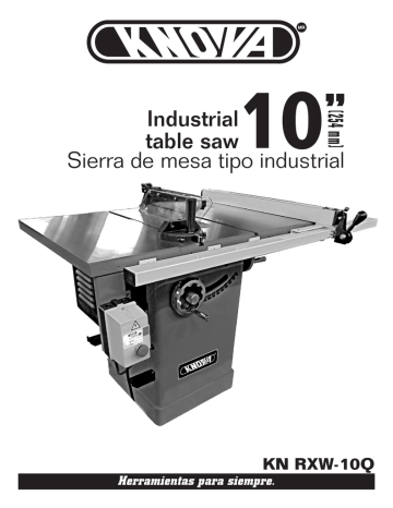 Knova RXW-10Q Table Saw User Manual | Manualzz