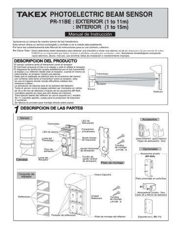 Takex PR-11BE Manual de usuario | Manualzz