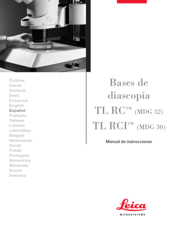 Bases de diascopía TL RC™ TL RCI™ | Manualzz