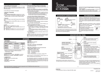 Manual de usuario Transceptor PMR446 IC-F29SR | Manualzz