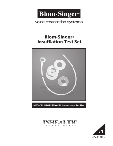 Blom-Singer Insufflation Test Set Instructions | Manualzz