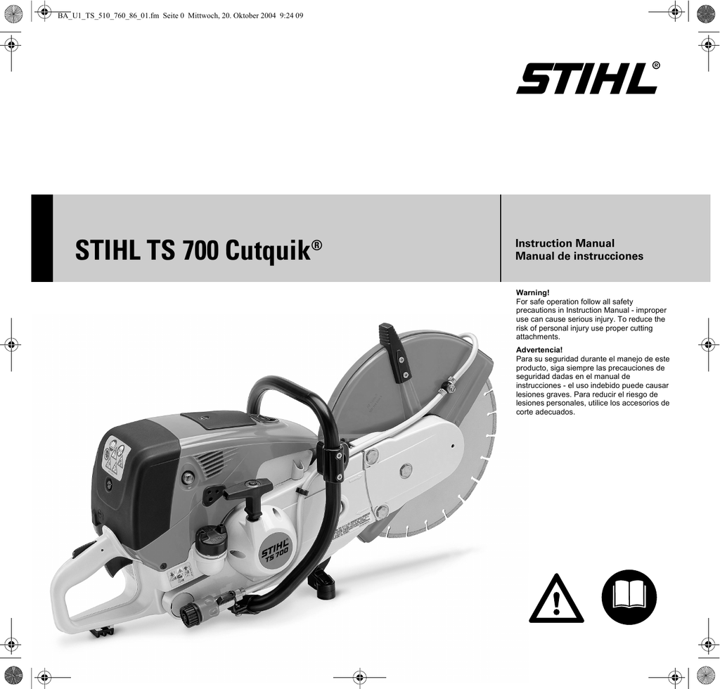 STIHL TS 700 User's Manual | Manualzz