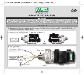 PrimaX IR Gas Monitor Quick Start Guide | Manualzz