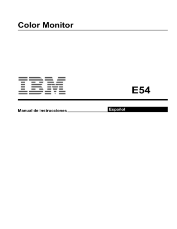 Monitor de color IBM E54 Manual de instrucciones | Manualzz