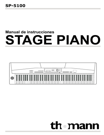 Piano de escenario SP 5100 - Manual de instrucciones | Manualzz