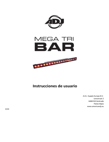 ADJ Mega TRI Bar Manual de usuario | Manualzz