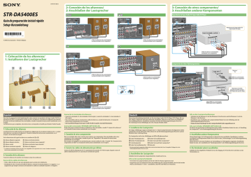 Sony STR-DA5400ES Installationsanleitung | Manualzz