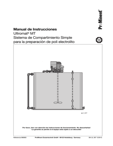 ProMinent Ultromat MT Manual de usuario | Manualzz