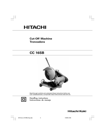 Hitachi CC 16SB Handling Instructions Manual | Manualzz