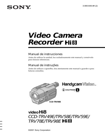 Sony CCD-TRV59E Instrucciones de operación | Manualzz