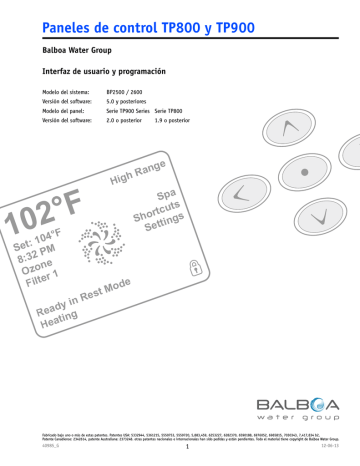 Balboa TP800 & TP900 Manual de usuario | Manualzz