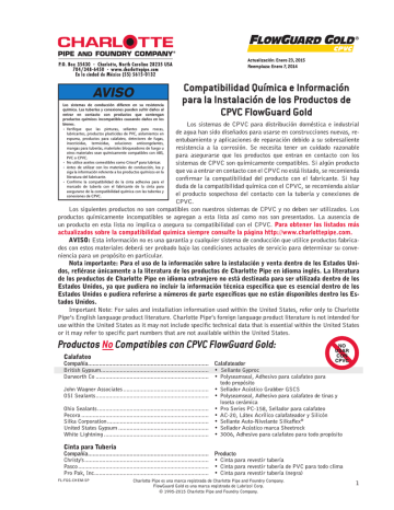 Guía de instalación CPVC FlowGuard Gold | Manualzz