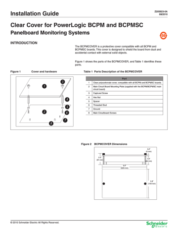 Schneider Electric PowerLogic BCPM Installation Guide | Manualzz