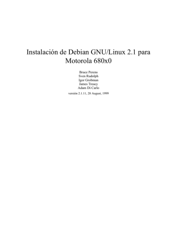 Instalación de Debian GNU/Linux 2.1: Manual del usuario | Manualzz
