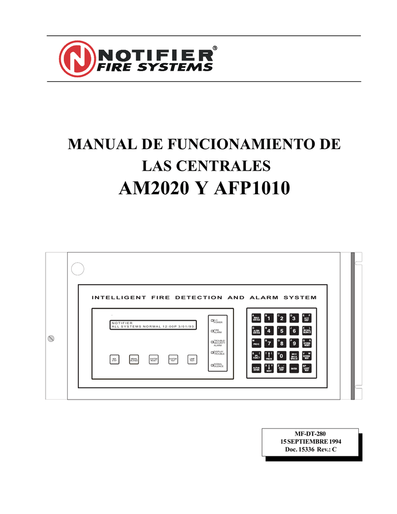 Notifier AM2020 Instrucciones de operación | Manualzz