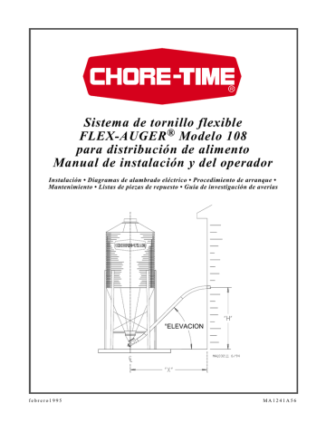 Chore-Time FLEX-AUGER Modelo 108 Manual de instalación y del operador ...