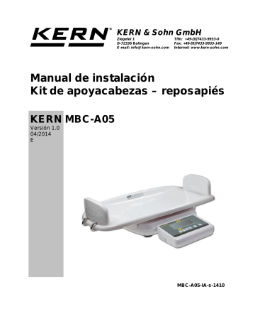 KERN MBC-A05 Instrucciones de operación | Manualzz
