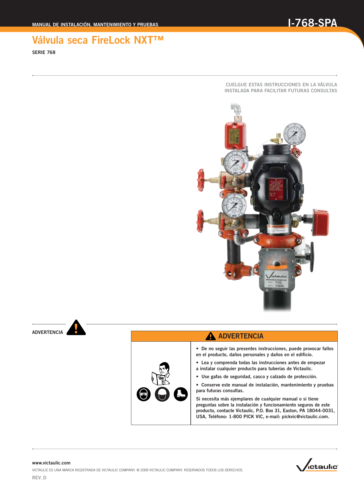 Victaulic FireLock NXT™ Dry Valve Series 768 Installation manual | Manualzz