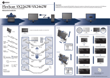 Eizo FlexScAN sx2262w Installation manual | Manualzz