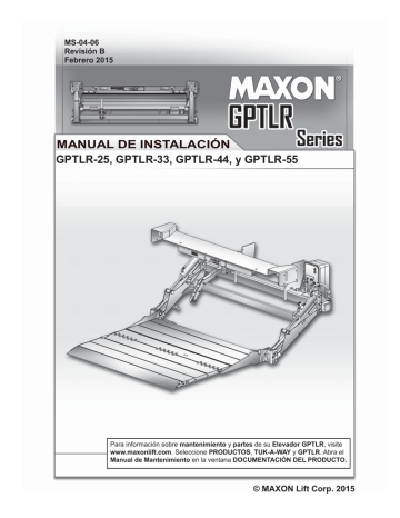 Maxon GPTLR-Installation - Rev B Feb. 2015 Guía de instalación | Manualzz