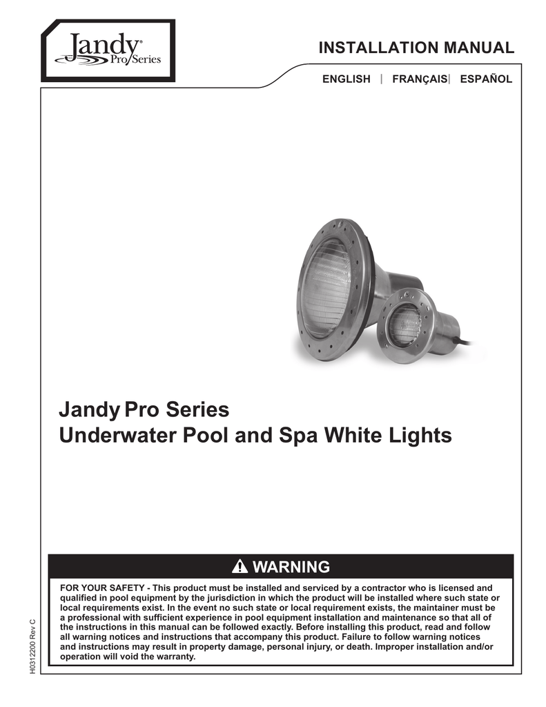 Zodiac Pool Systems Jandy Pro Serie User's Manual | Manualzz