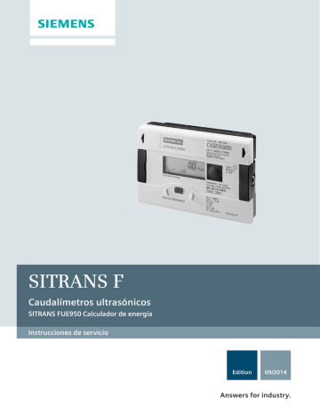 Siemens SITRANS FUE950 Manual de usuario | Manualzz