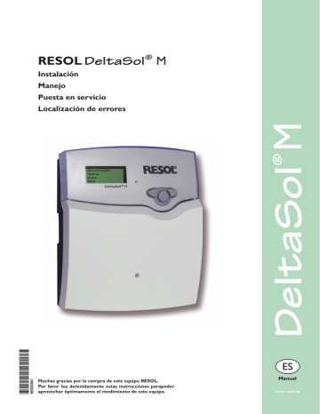 Resol DeltaSol M El manual del propietario | Manualzz