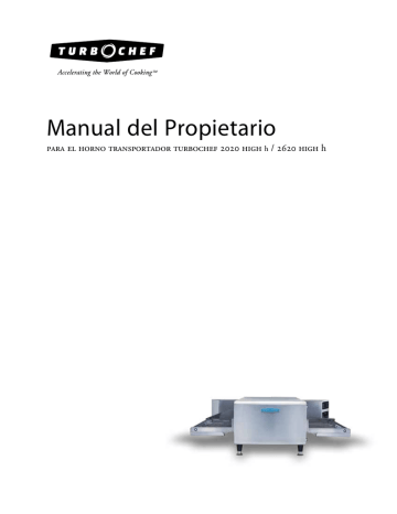 TurboChef High h Conveyor 2020 El manual del propietario | Manualzz