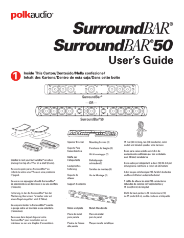 Polk Audio SURROUNDBAR, SURROUNDBAR50 Owner's manual | Manualzz