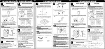 Washer Installation Checklist | Manualzz