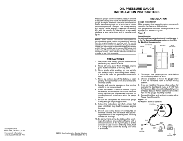 Oil Pressure Gauge Installation Instructions | Manualzz