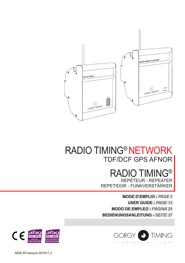 Gorgy Timing RADIO TIMING NETWORK TDF, RADIO TIMING NETWORK DCF ...