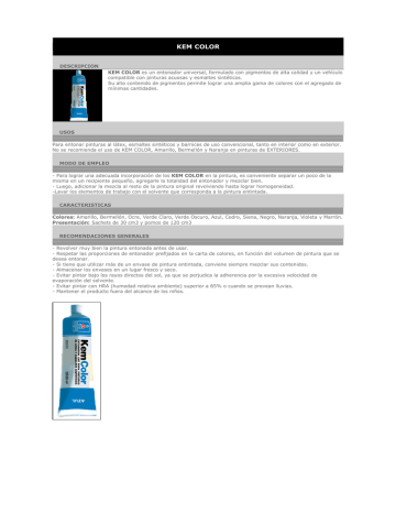 Kem Color | Manualzz