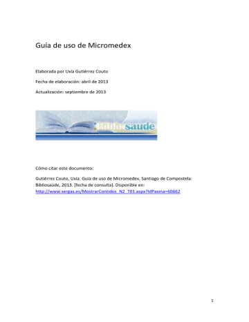 Micromedex Guia de usuario | Manualzz