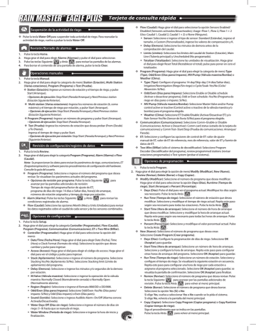 Manual de usuario - Sistema de riego Eagle Plus | Manualzz