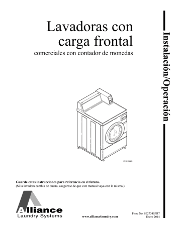 Alliance Laundry Systems FLW1526C Installation manual | Manualzz