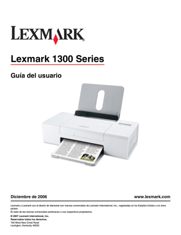 Lexmark 1300 Series Guía del usuario | Manualzz