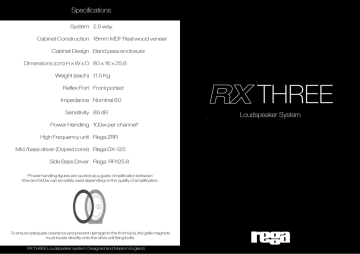 Rega RX3 Loudspeakers User guide | Manualzz