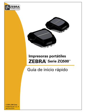 Zebra ZQ500 Quick Start Guide | Manualzz