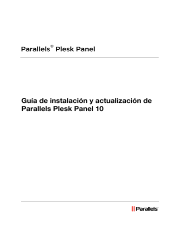 Parallels Panel 10 - Guía de instalación | Manualzz