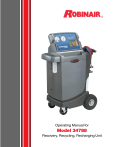 Robinair Cooltech 34788 Operating Manual | Manualzz