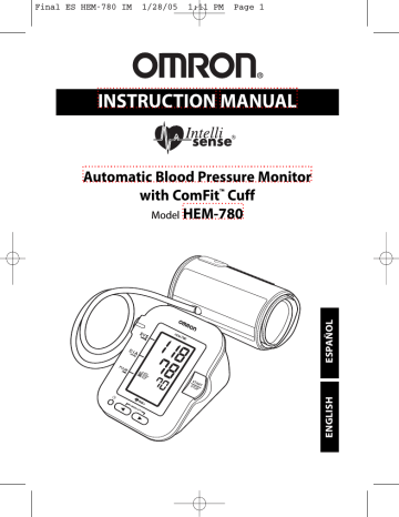 Omron IntelliSense HEM-780 Instruction Manual | Manualzz