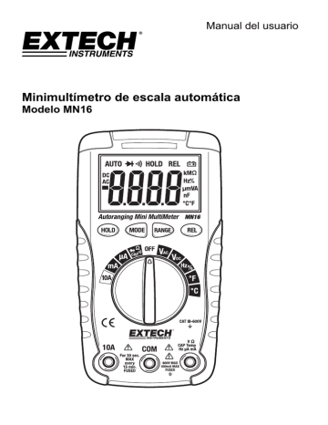 Manual del usuario Multímetro MN16 | Manualzz