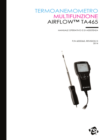 tsi TA465 Airflow Instruments Multi-Function Anemometer Manuale del ...