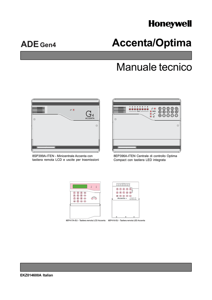 Manuale tecnico Accenta/Optima | Manualzz
