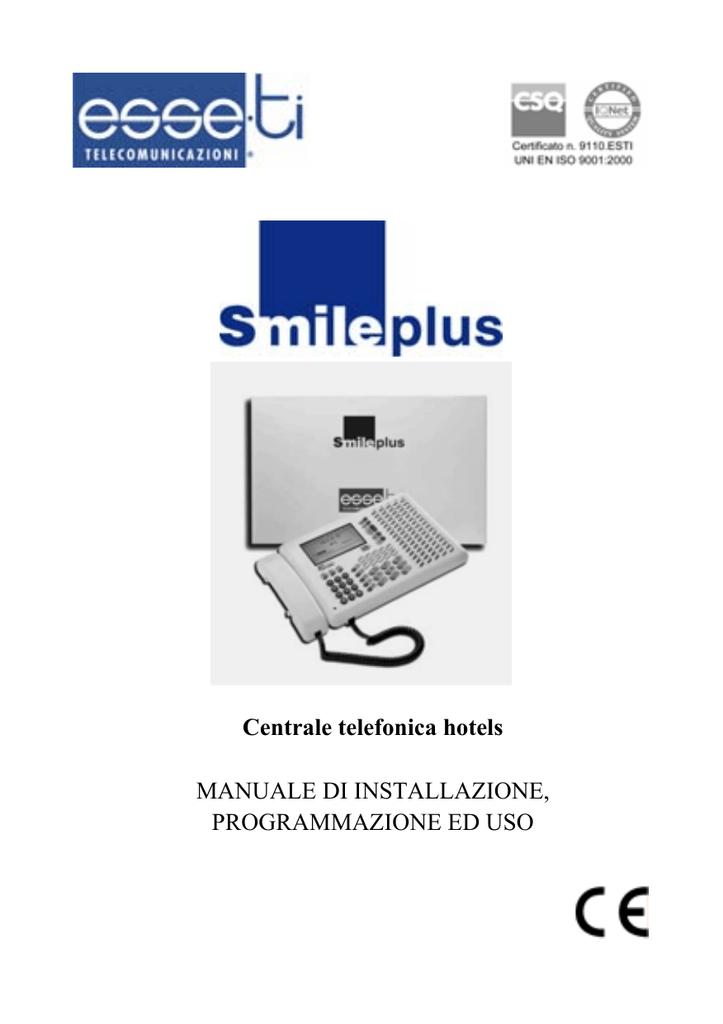 Centrale telefonica hotels MANUALE DI INSTALLAZIONE | Manualzz