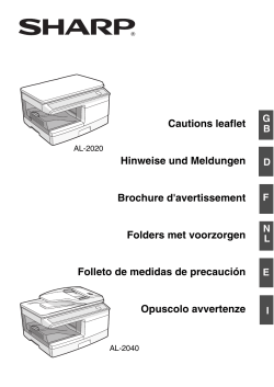 Sharp AL-2040 - El manual del propietario, Manual de usuario | manualzz.com